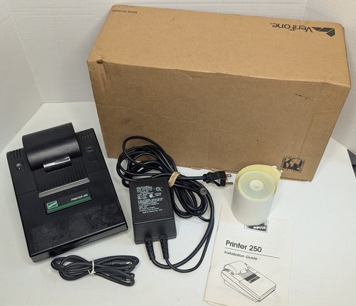 Verifone 250 Credit Card Printer w/ Power Adapter, Ribbon, Data Cable ...