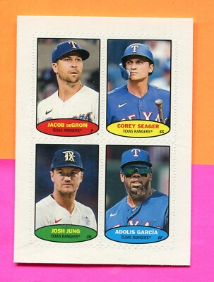 COREY SEAGER TEXAS RANGERS PLUS 2023 TOPPS HERITAGE STAMP CARD 74S - 78 ...