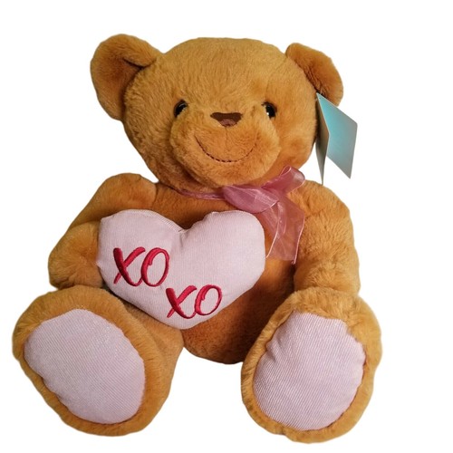 Valentines Day Brown I Love You XO XO Heart 16” Plush Teddy Bear ...