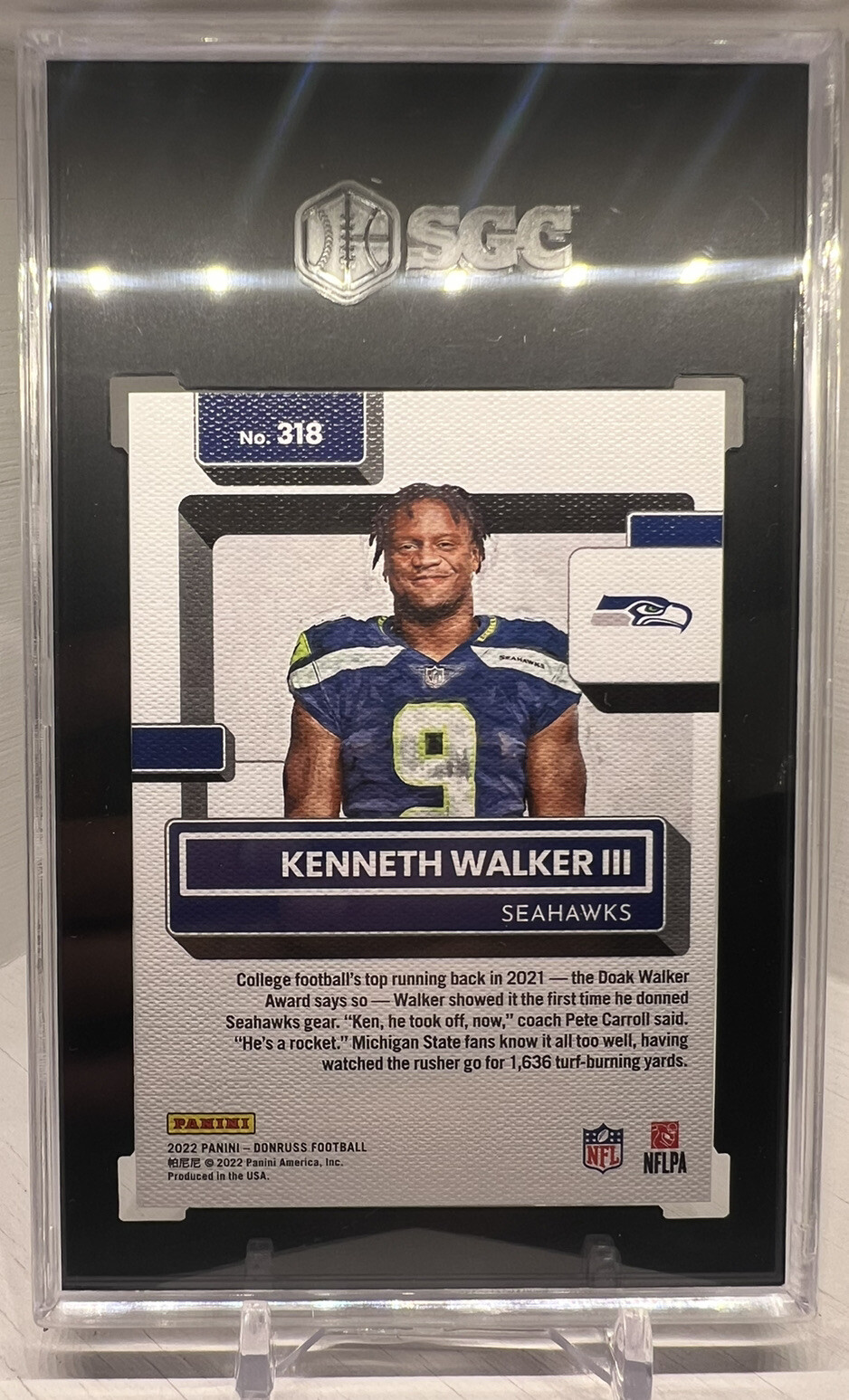 2022 Panini Donruss - Rated Rookie Kenneth Walker III #318 Canvas ...