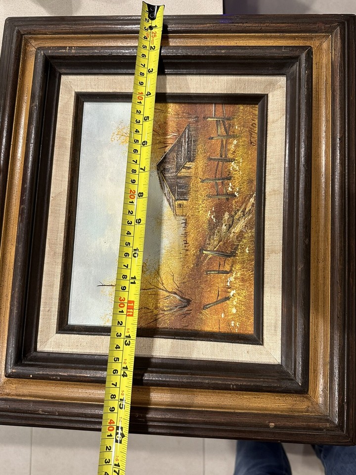 Vintage J Medina Oil Painting Landscape with Barn | eBay