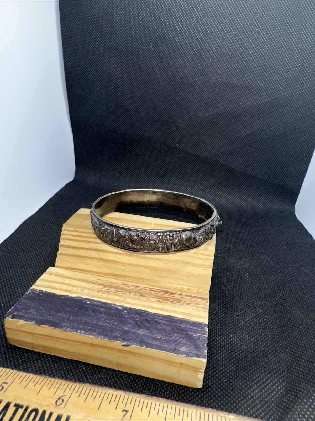 Beautiful Antique Etched Hollow Sterling Silver Brac… - Gem