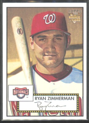 2006 Topps 52' Edition Ryan Zimmerman Rookie Washington Nationals #270 ...