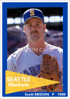 Scott Medvin - 1990 Seattle Mariners - 2.5 x 3.5 custom card (blank ...