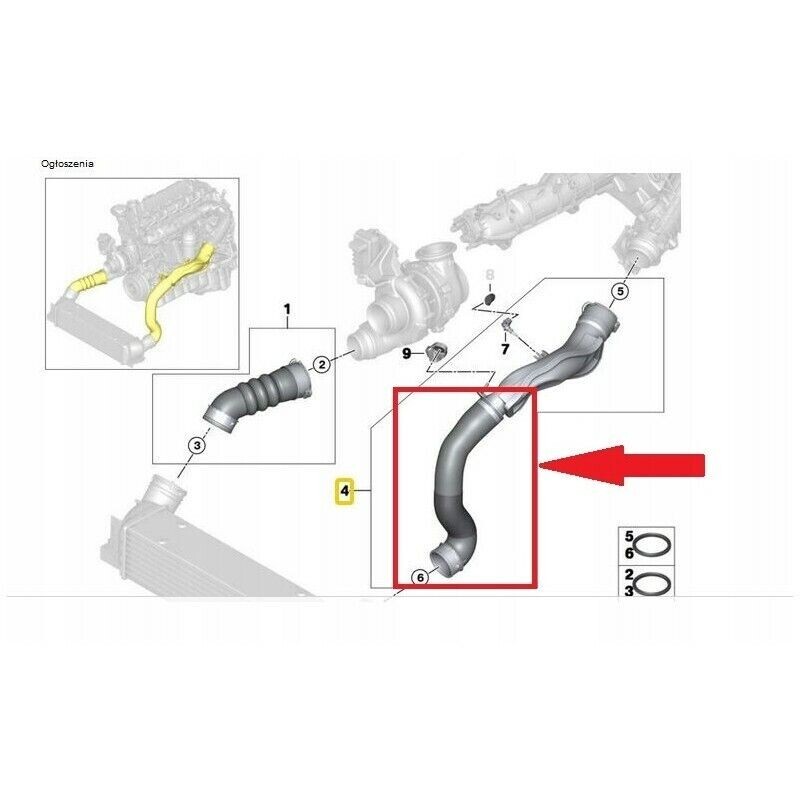 Turboschlauch Ladeluftschlauch für BMW X6 E70 E71 xDrive 40d ...
