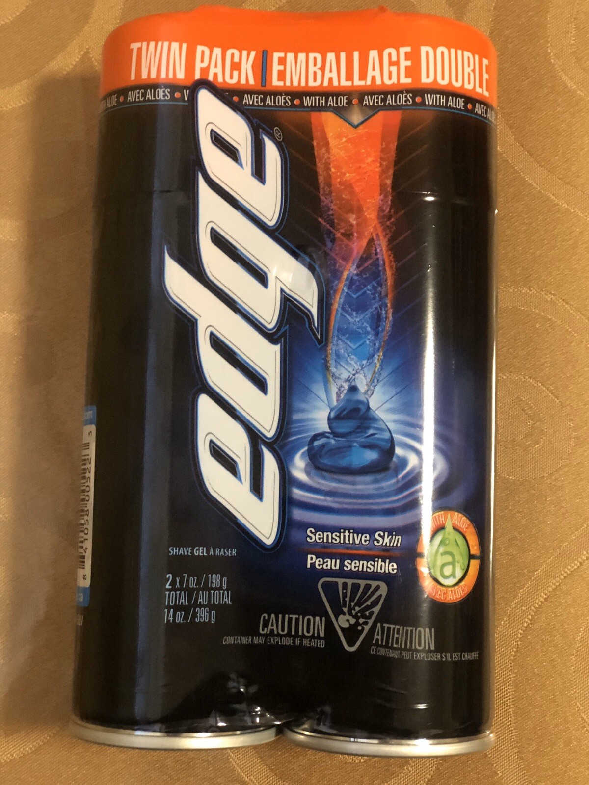 Edge Sensitive Skin Shaving Gel Twin Pack 7oz Each With Aloe Cooling ...