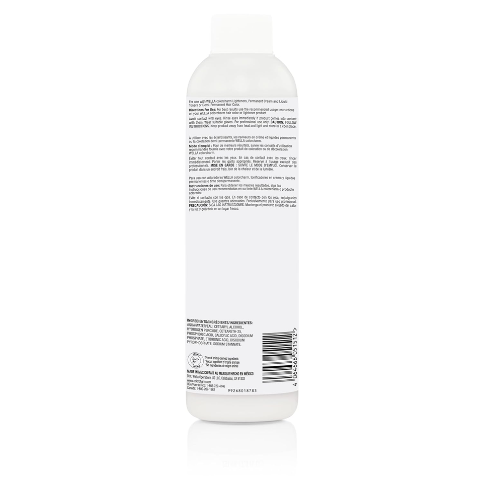 WELLA Color Charm 10 Vol Cream Developer, for Optimal Gray Blending and ...