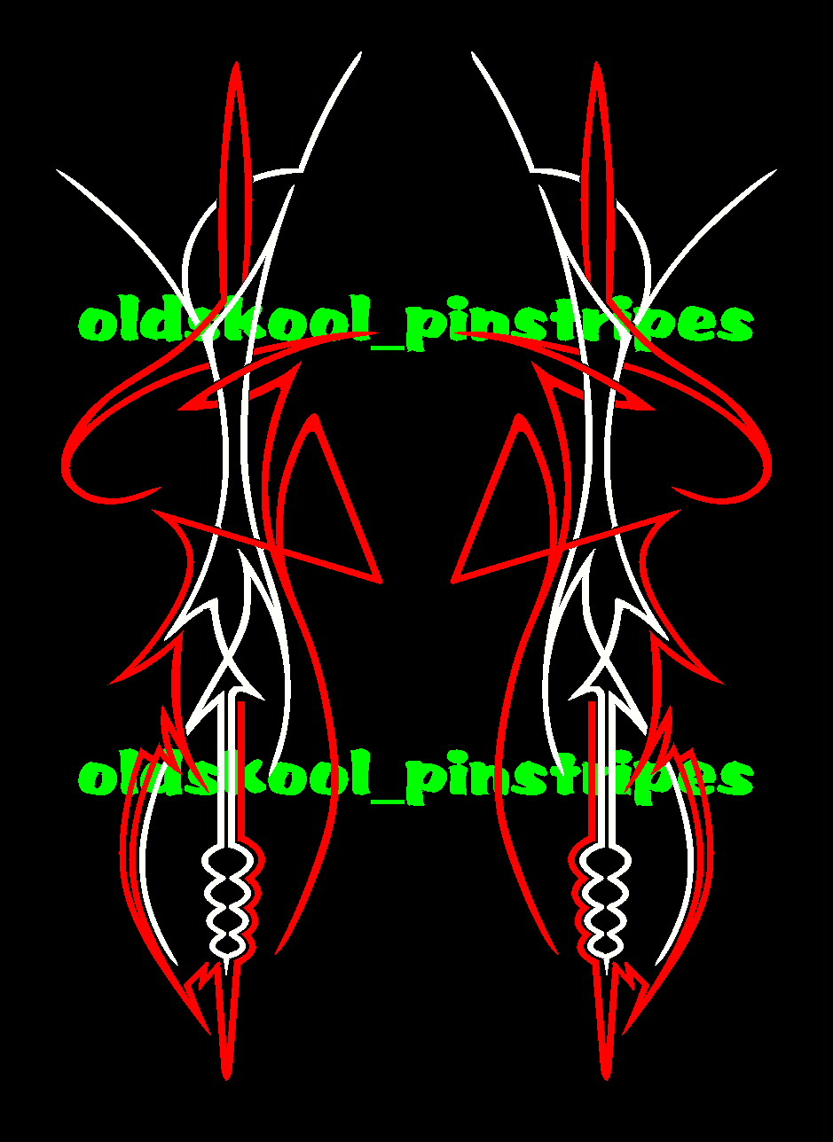 Pinstripe pinstriping hot rat rod hood trunk fender custom vinyl decal ...