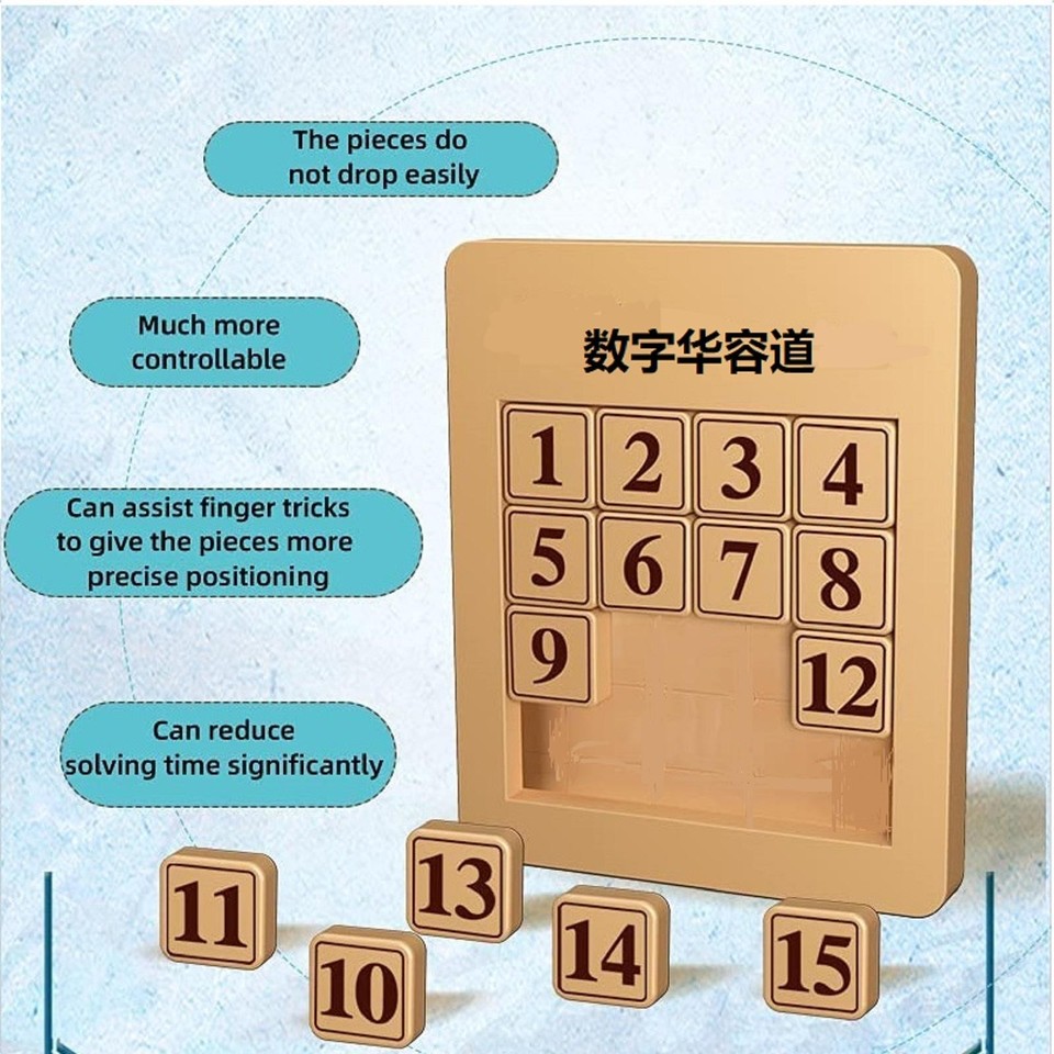 3x3 / 4x4 Magic Cube Number Sliding Klotski Game Cube Puzzle Brain ...