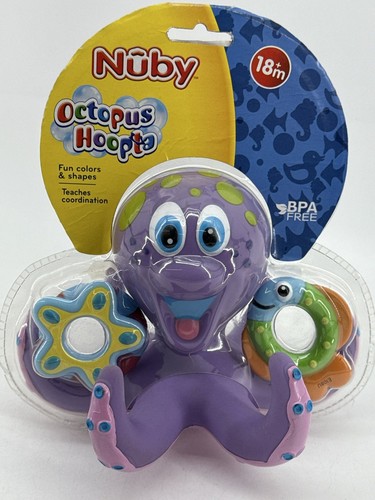 Nuby Octopus Hoopla Floating Bath Toy 3 Rings Purple 18m+ BPA Free | eBay