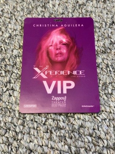 Christina Aguilera The Xperience Las Vegas VIP Lanyard Zappos Theater ...