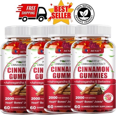 Organic Ceylon Cinnamon 2000mg Gummies - Berberine Blood Sugar Supplement 60 Pcs | eBay