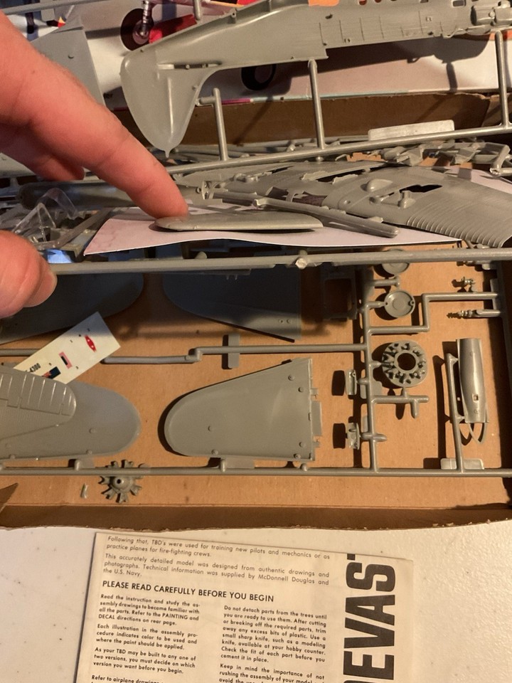 1:48 Monogram Devastator TBD-1 Model Kit 7575 Vintage 1974 Open Box | eBay