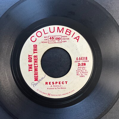 The Roy Meriwether Trio, Respect / Alfie, Promo, 7" 45rpm, Vinyl VG+ | eBay