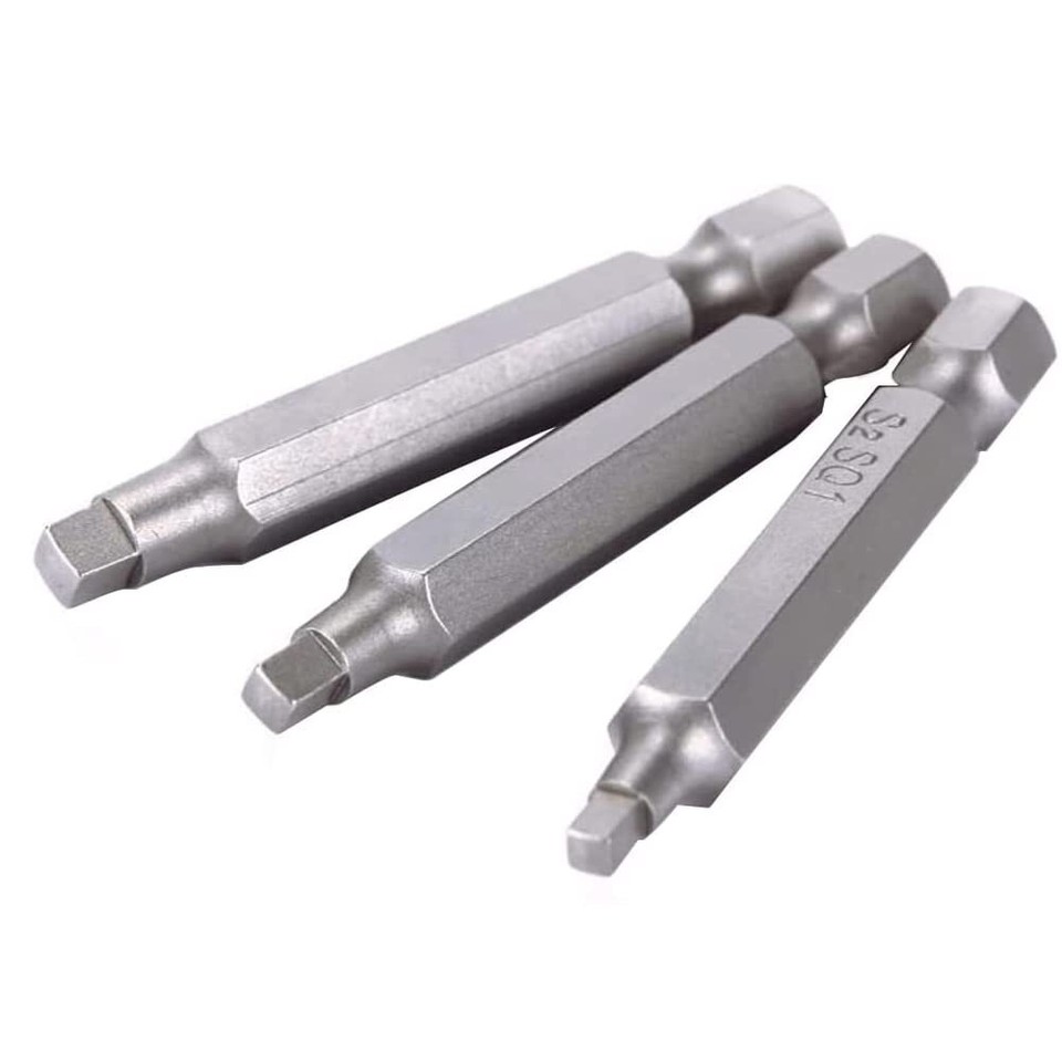 Eyech 3 Sets 3pcs Magnetic Square Head Bits Square Screw Drive Bit Set ...