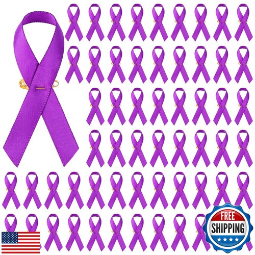 DECYOOL 150 Pcs Domestic Violence Awareness Pins Purple Ribbon Pin ...
