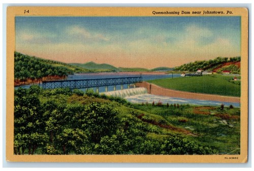 c1940 Quemahoning Dam Near Bridge River Lake Johnstown Pennsylvania PA ...