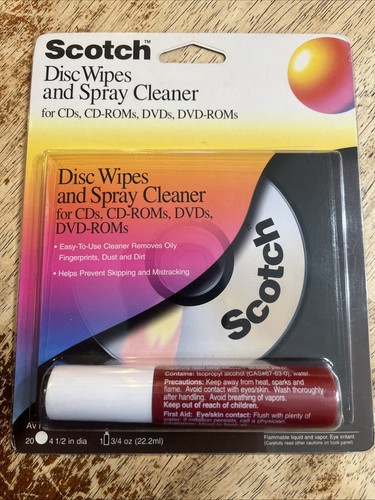 3M Scotch Disc Cleaner CD, DVD, CDR, DVD-Roms 51111110775| eBay