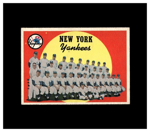 1959 Topps Baseball #510 NEW YORK YANKEES TEAM EX+ | eBay
