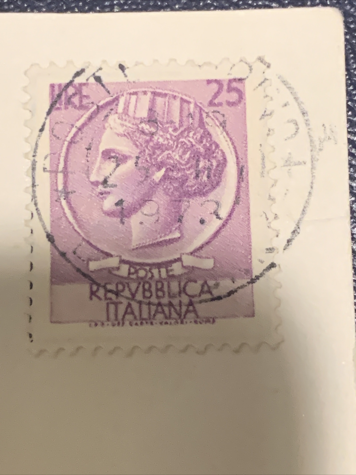 Stamp poste repvbblica italiana lire 25 Postage mark (#15) | eBay