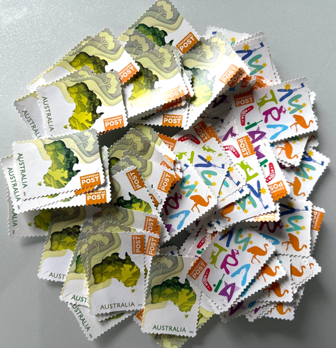 AUSTRALIAN STAMPS - 100 UNFRANKED CONCESSION STAMPS OFF PAPER - BULK | eBay