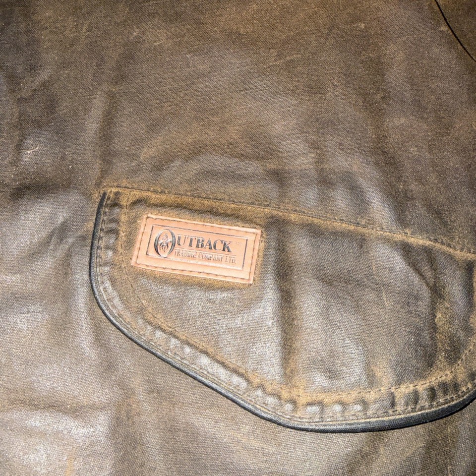 Men’s Medium Outback Trading Company Cliffdweller Brown Oilskin Vest ...