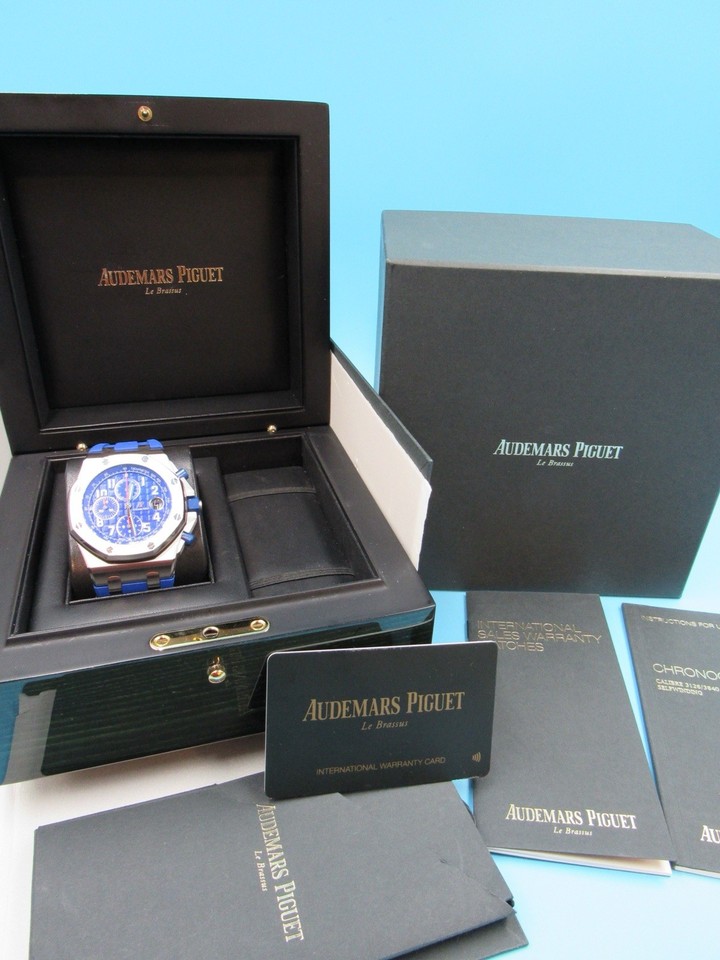 Audemars Piguet Royal Oak Offshore Indigo Blue 42mm 26470ST Box Papers ...