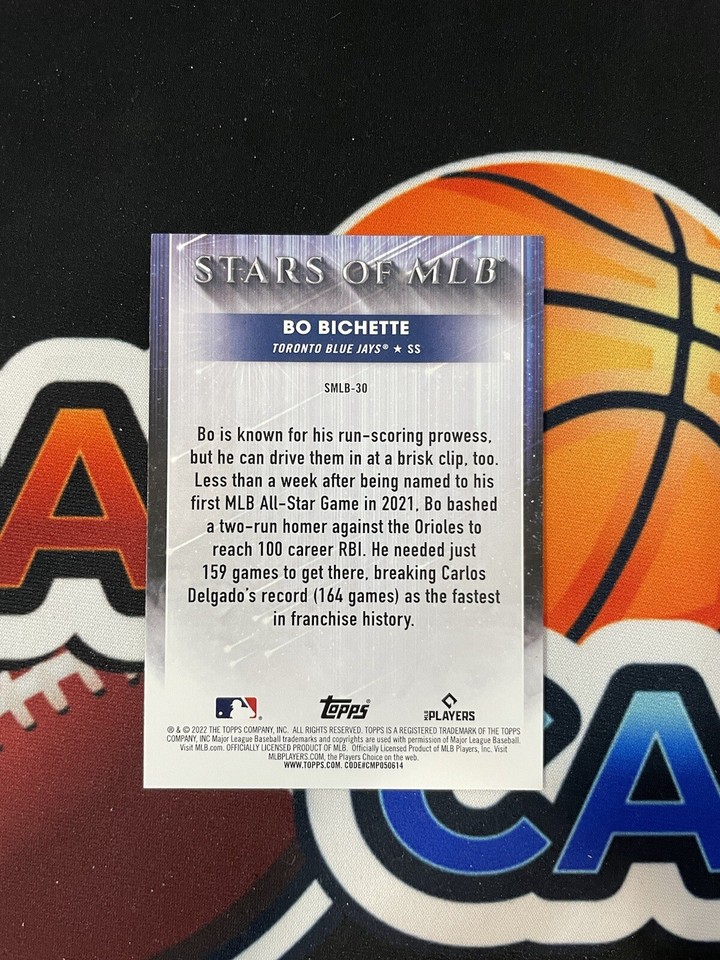 2022 Topps Stars of MLB #SMLB-30 Bo Bichette Toronto Blue Jays | eBay