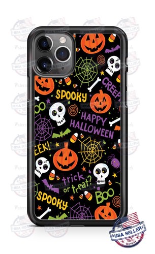 Spooky Ghost Halloween Phone Case For iPhone 15 Pro Max Samsung S23 A54 ...