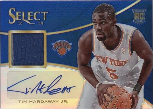 2013-14 Panini Select - Rookie Jersey Autograph Blue Prizm #12 Tim ...