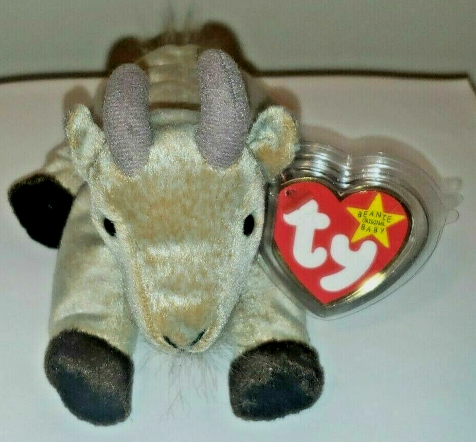 Ty Beanie Baby - GOATEE the Goat (8 Inch) MINT with MINT TAGS Stuffed ...