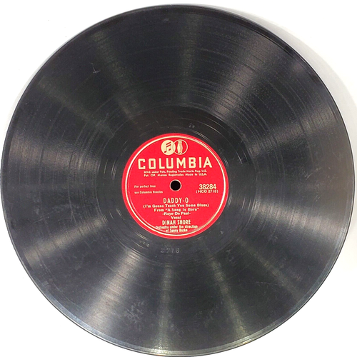 1948 Dinah Shore VG 78 RPM Record 10 inch Columbia 38284 Shellac Daddy ...