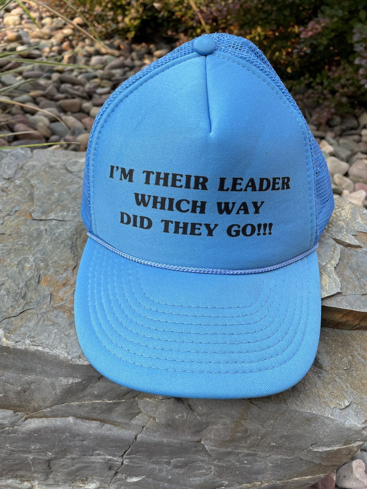 I Am Their Leader Which Way Did They Go? Mens Hat JHats Flat Cap - H20 ...