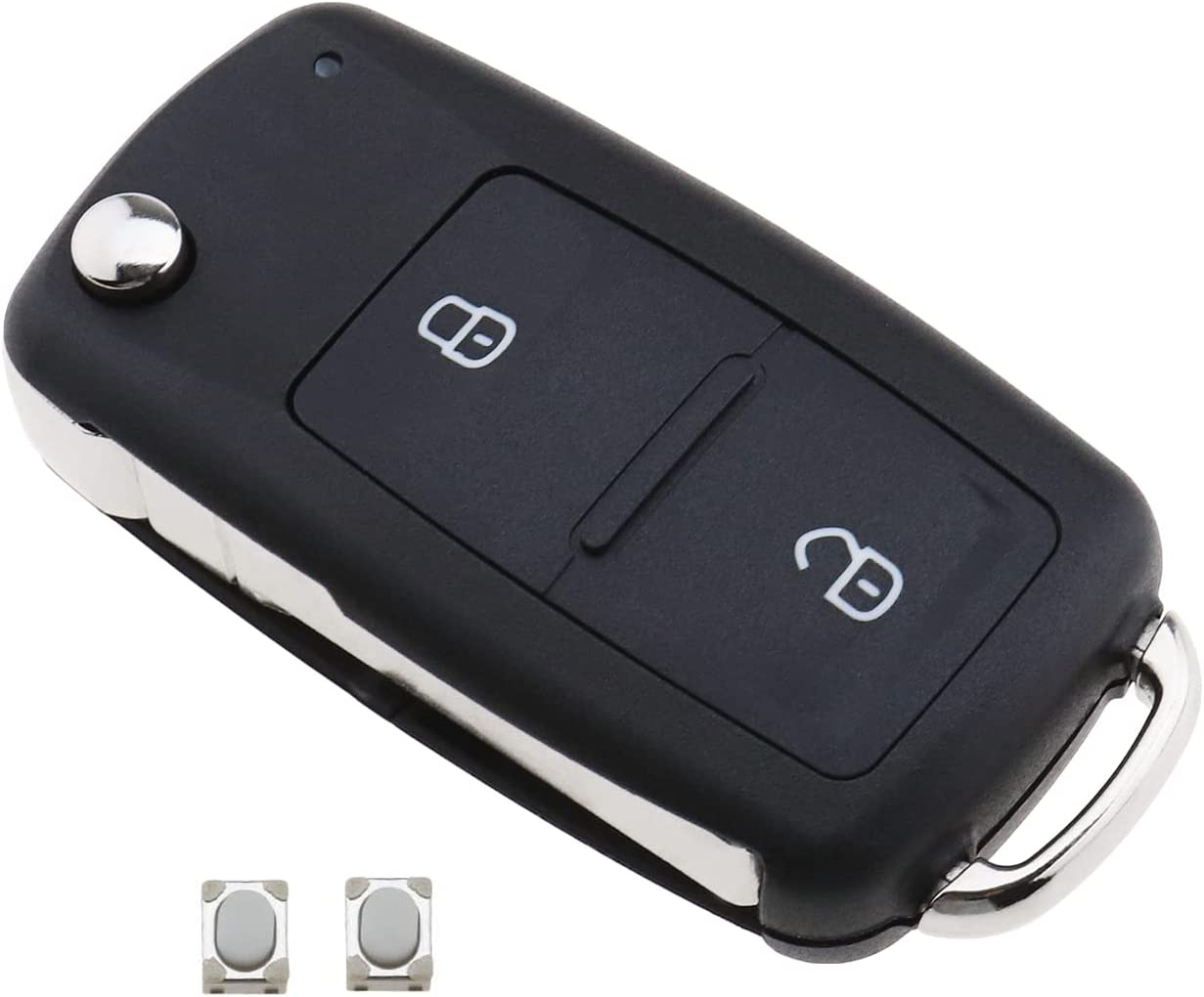 2-Button Remote Folding Key Fob Shell Uncut Key Blank for VW Amarok ...
