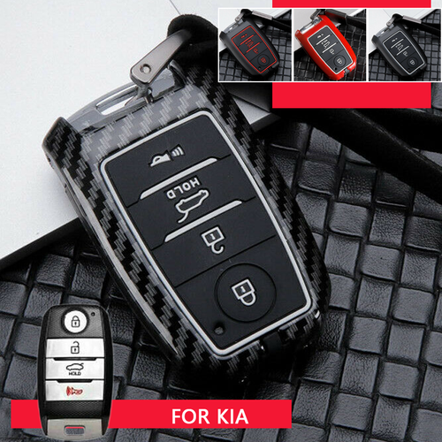 Carbon Fiber ABS Car Key Fob Case Cover For KIA K3 K5 Optima Sorento ...