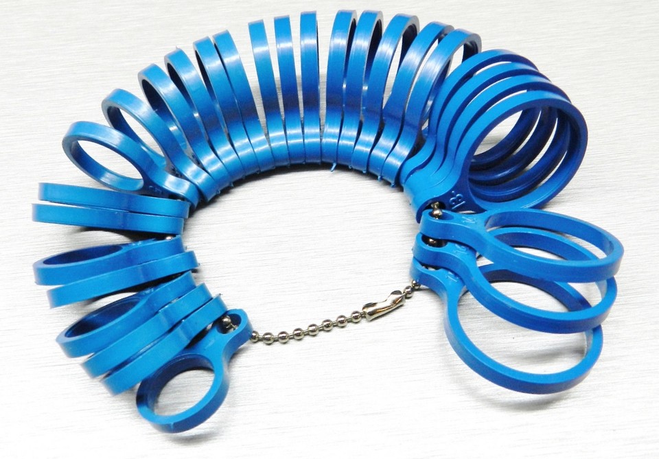 Finger Ring Size Plastic Gauge Measure Finger Sizes 1-15 Jewelry Ring ...