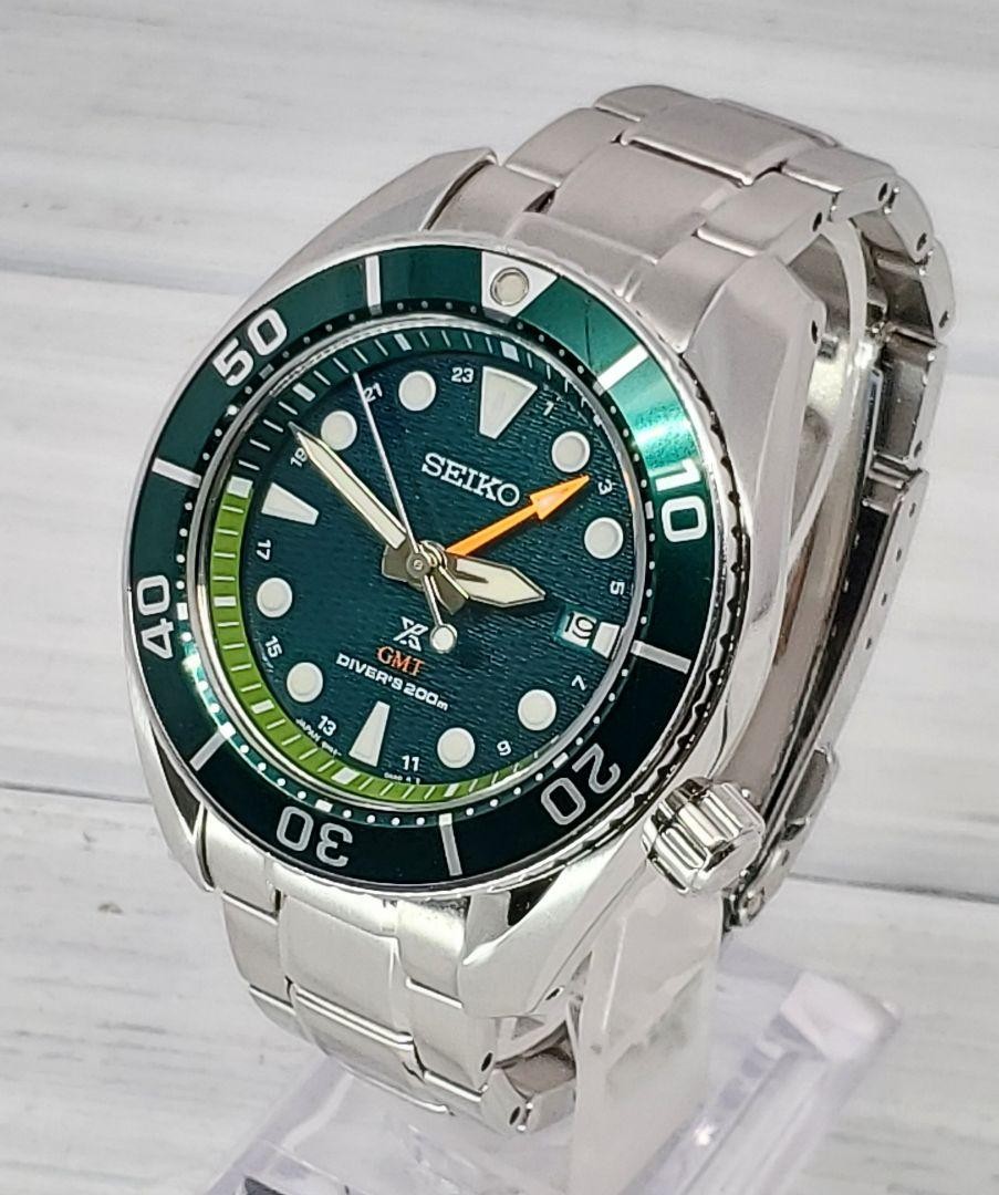 SEIKO Prospex Green GMT Solar Diver's Watch SBPK001, … - Gem