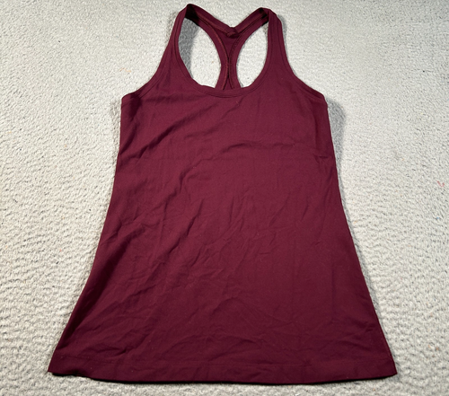 LULULEMON Cool Racerback Tank Top Womens Size 6 Maroon Red Lite ...
