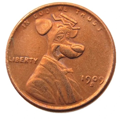 Hobo Nickel Style Cartoon Dog Penny | eBay