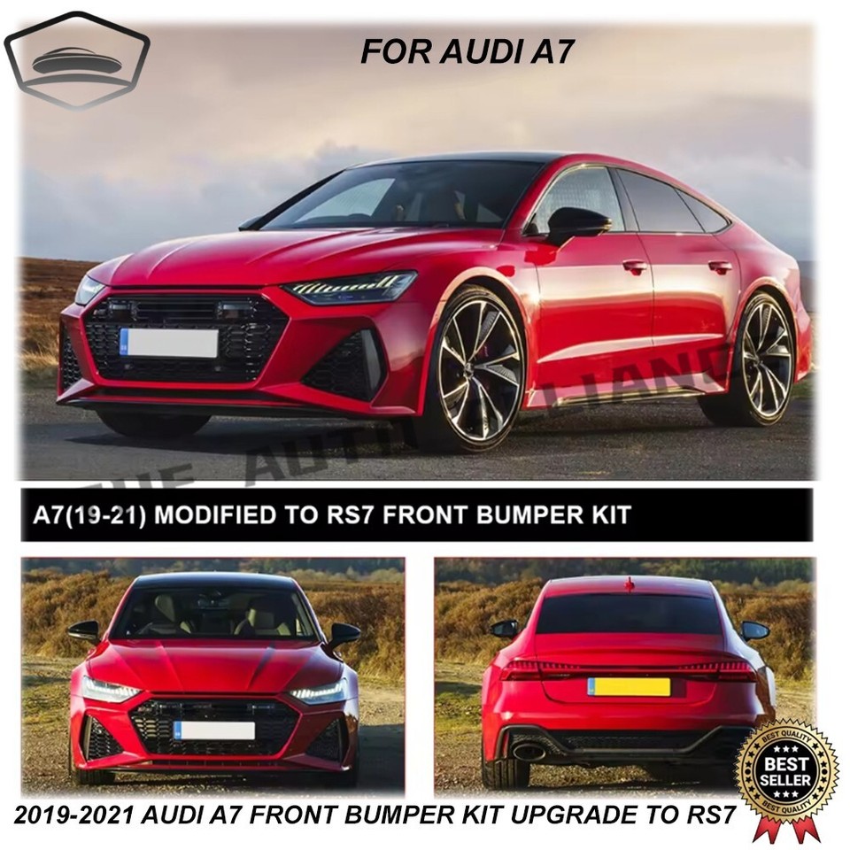 For 2019 2020 2021 Audi A7 Front Bumper Body Kit Up to RS7 Style with ...