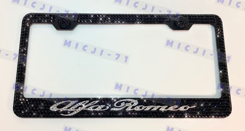 Alfa Romeo Bling License Plate Frame Holder Made W Swarovski Crystals ...