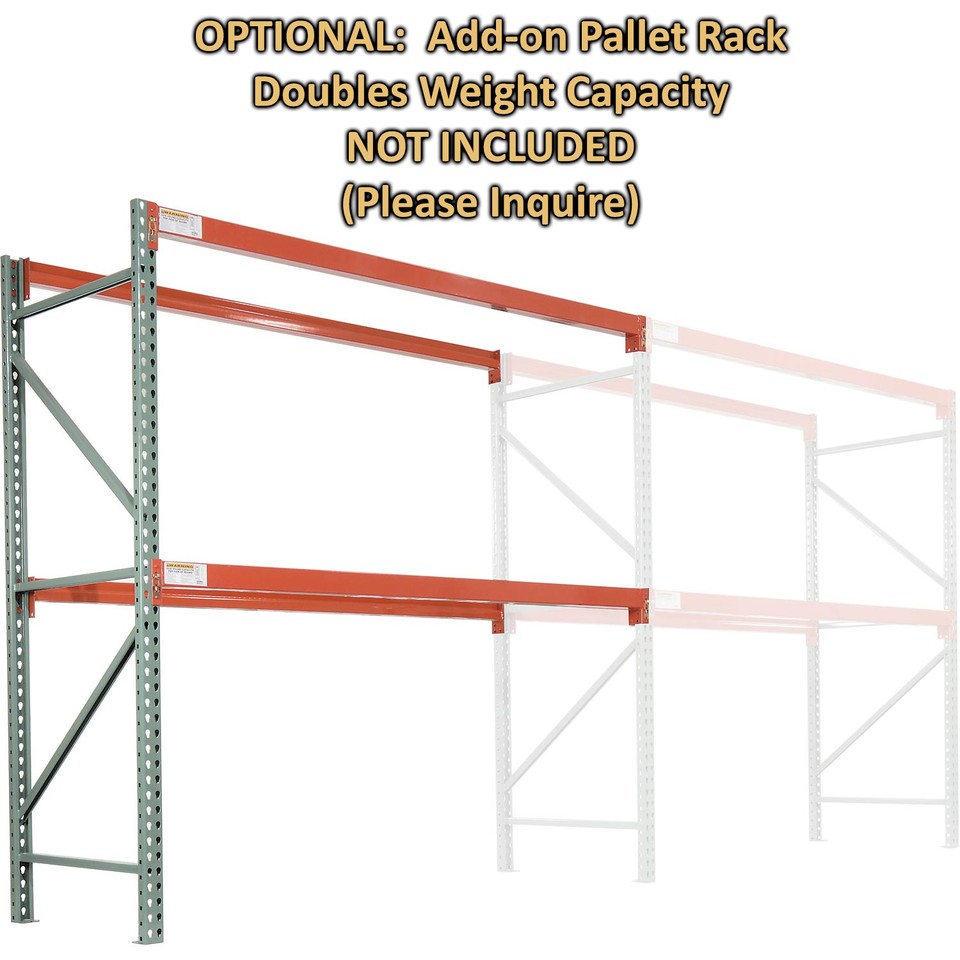 PALLET RACK - 120" W x 42" D x 120" H - 5,630 lbs Shelf Cap - Tear Drop ...