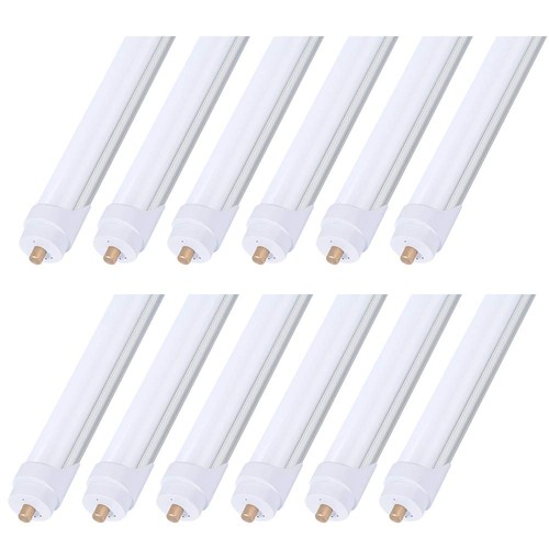 8ft LED Bulbs,12 Pack 96" 45W FA8 Single Pin LED Tube Lights 5400LM ...