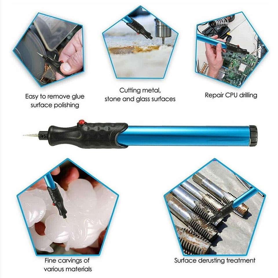 Electric Micro Engraver Pen DIY Engraving Tool Kit for Jewelry Wood Glass Met | eBay