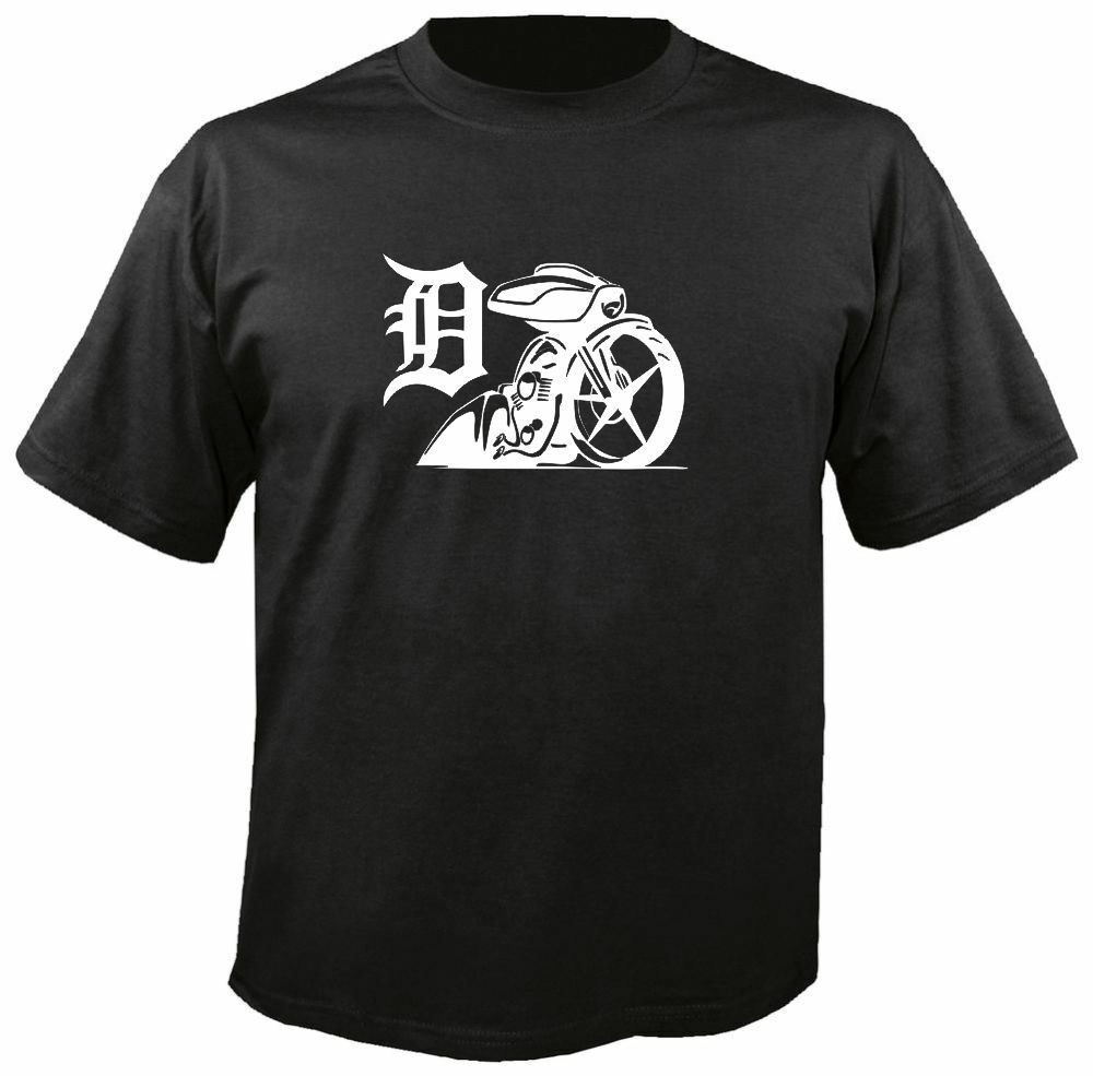 DETROIT BAGGERS T SHIRT biker bagger mc motorcycle touring harley glide ...