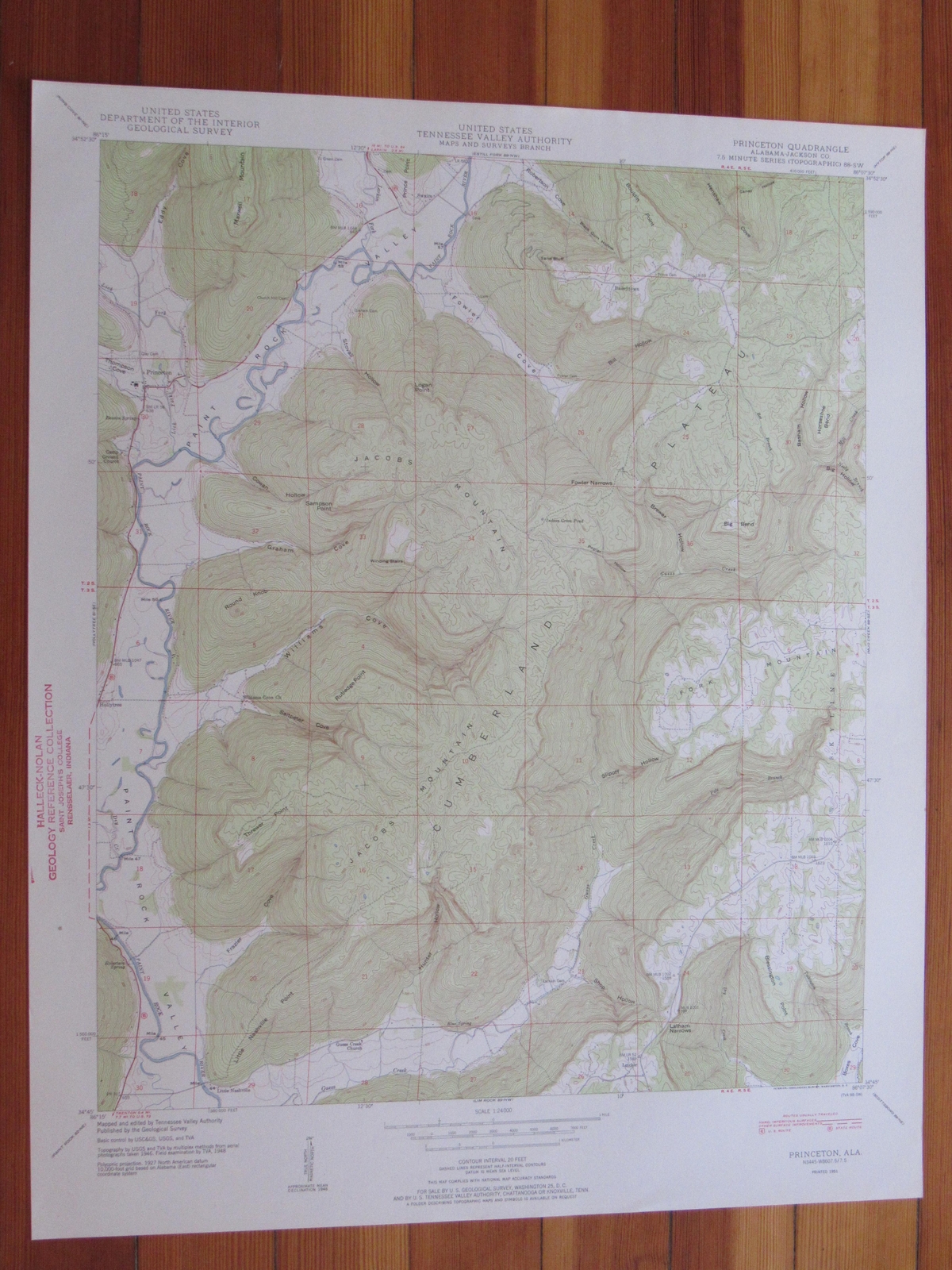 Princeton Alabama 1951 Original Vintage USGS Topo Map | eBay
