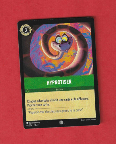 Disney Lorcana Chapitre 2 Floodborn Hypnotiser commune n°98 | eBay