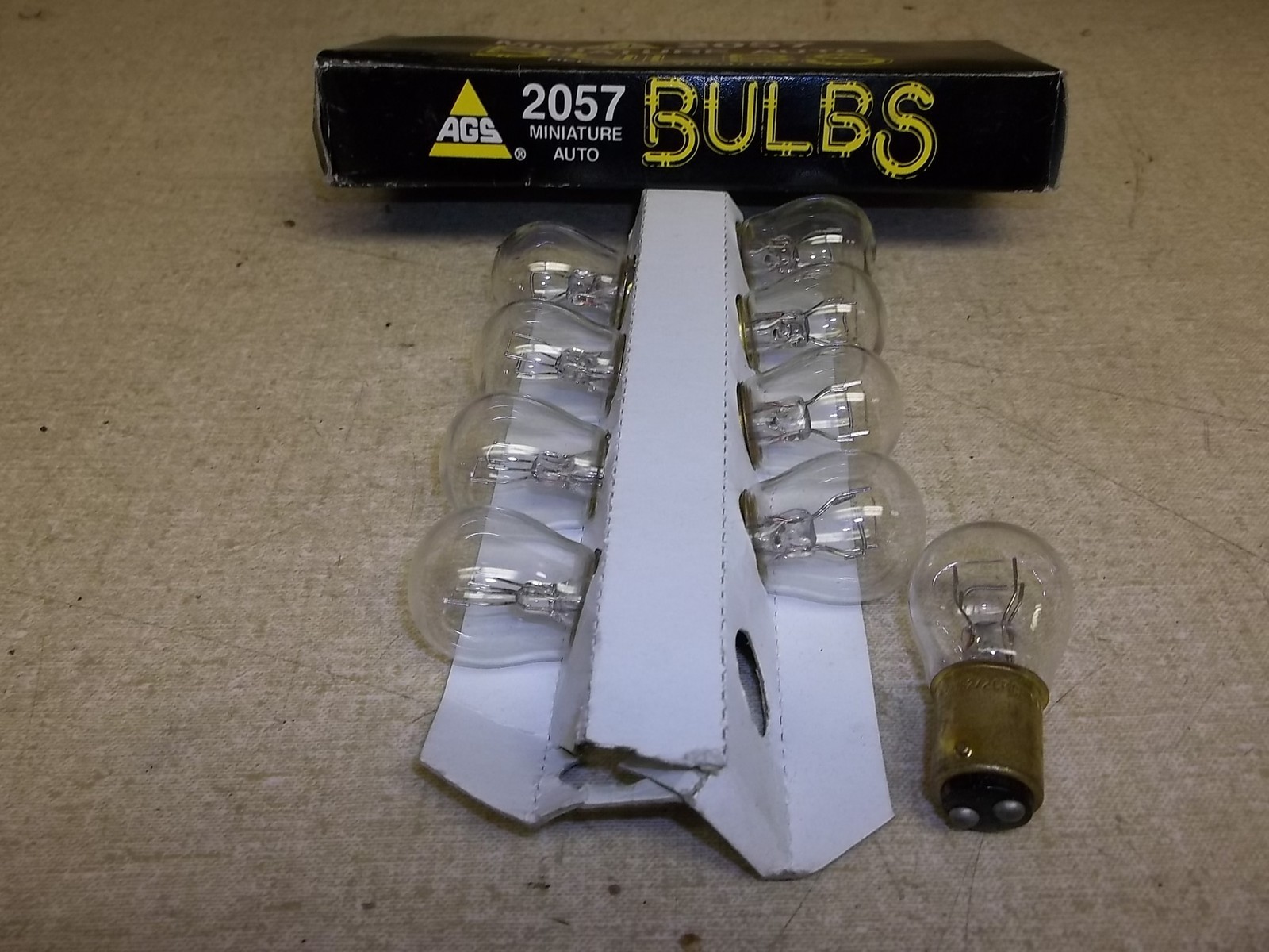AGS Miniature Auto Bulbs 2057 Car Truck Clear Light Lamp 5pks of 2 10 ...
