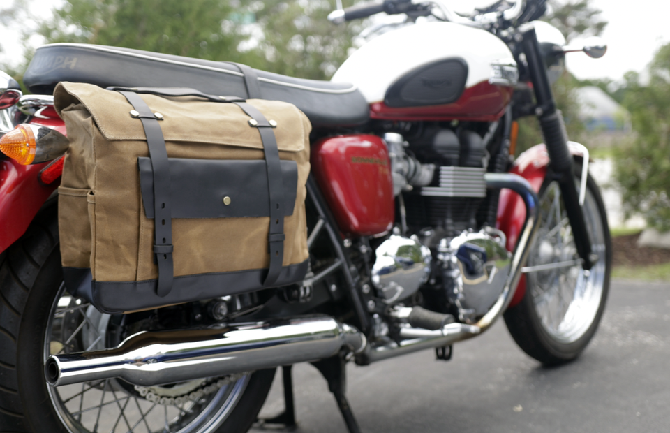 Triumph Classic Bonneville T100 2001 - 2015 Saddle Bag With Custom ...