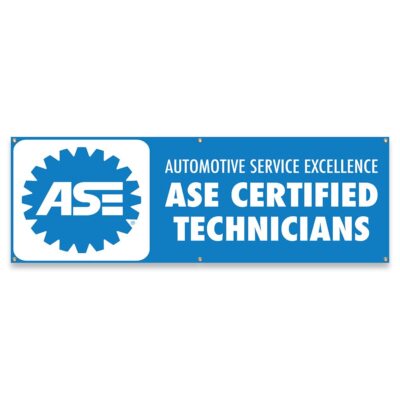 ASE Certified Technicians 24" X 72" Banner Heavy Duty 13oz. Outdoor ...